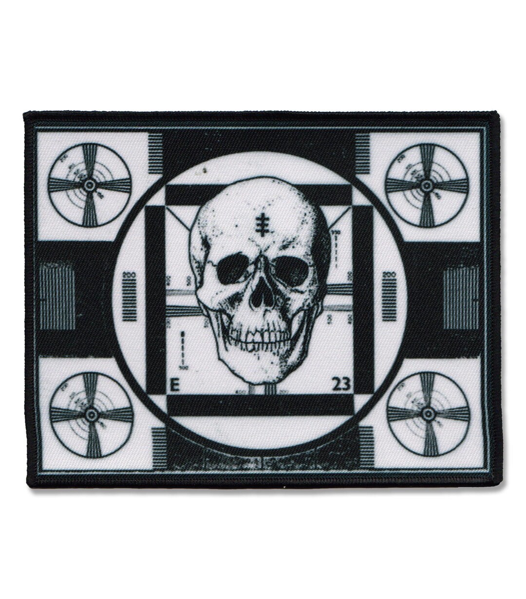 Psychic TV Skull Test Pattern Patch | Industrial Experimental Band ...