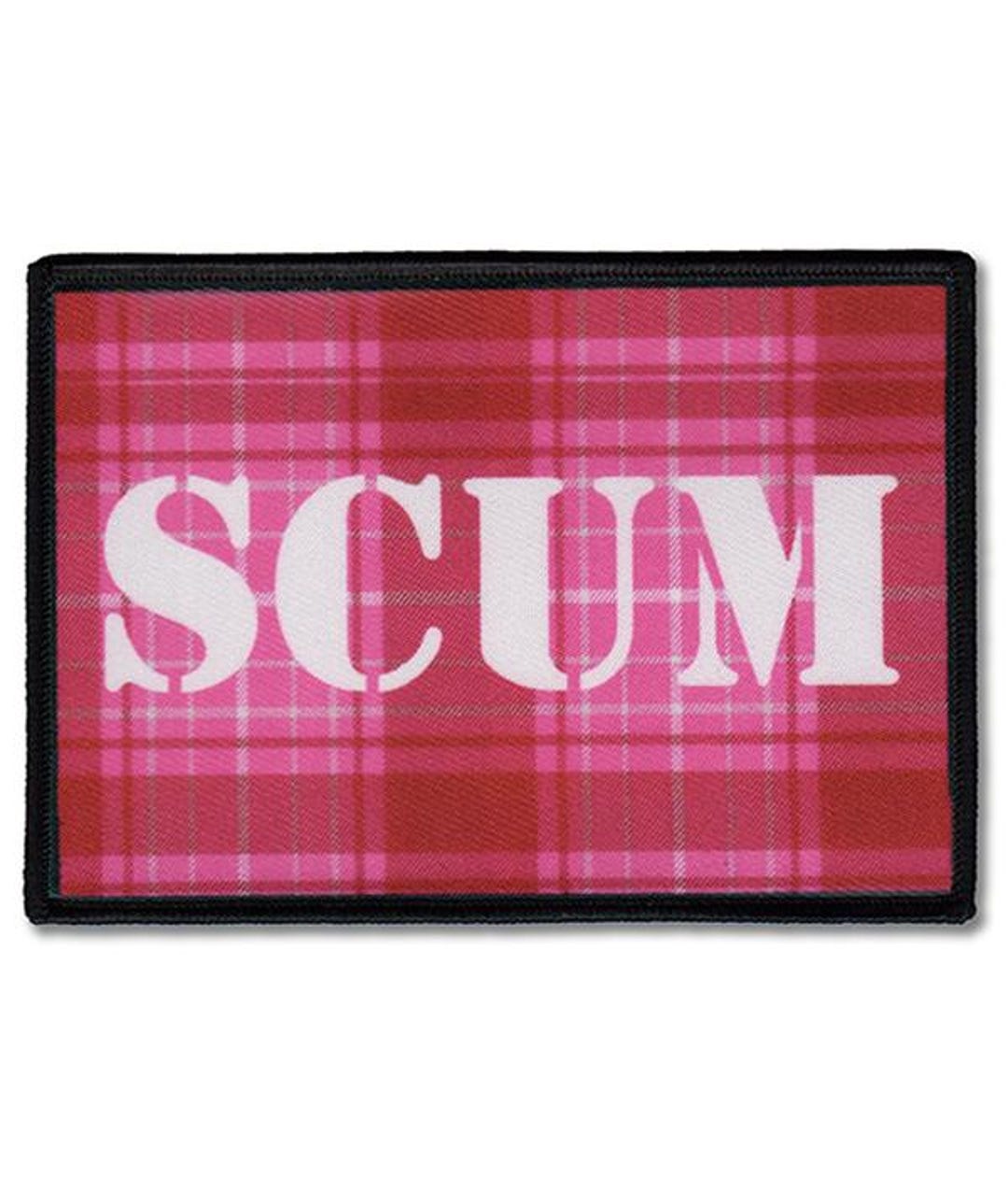 SCUM Patch Pink Tartan – Punk Rock Patch, Anarcho Punk Badge ...