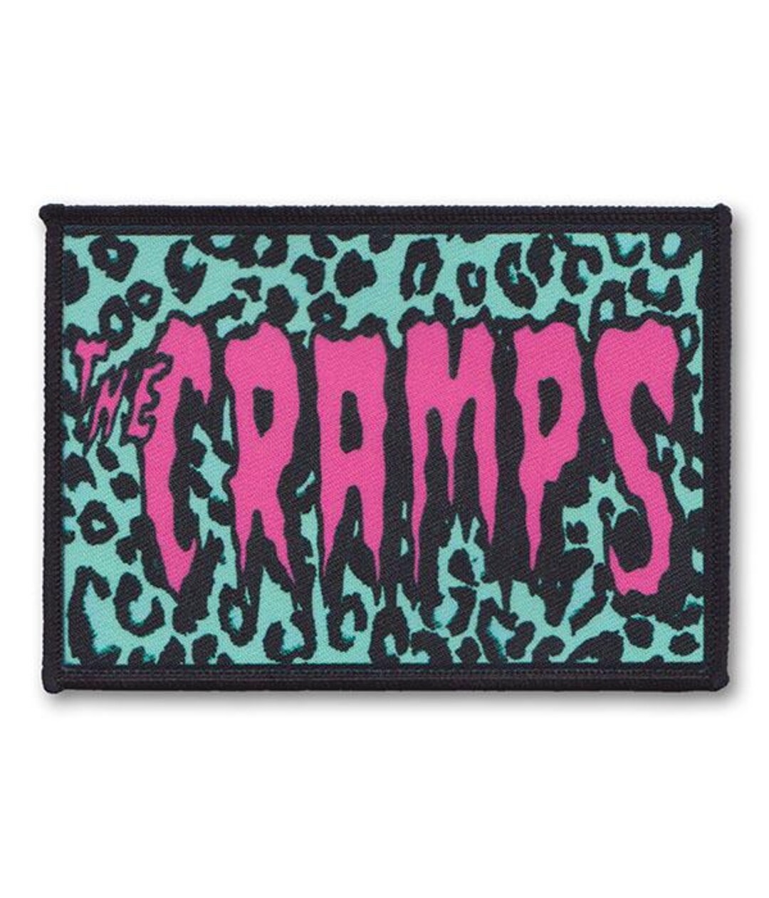 The Cramps Turquoise & Pink Leopard Print Patch – Psychobilly Punk Rock ...