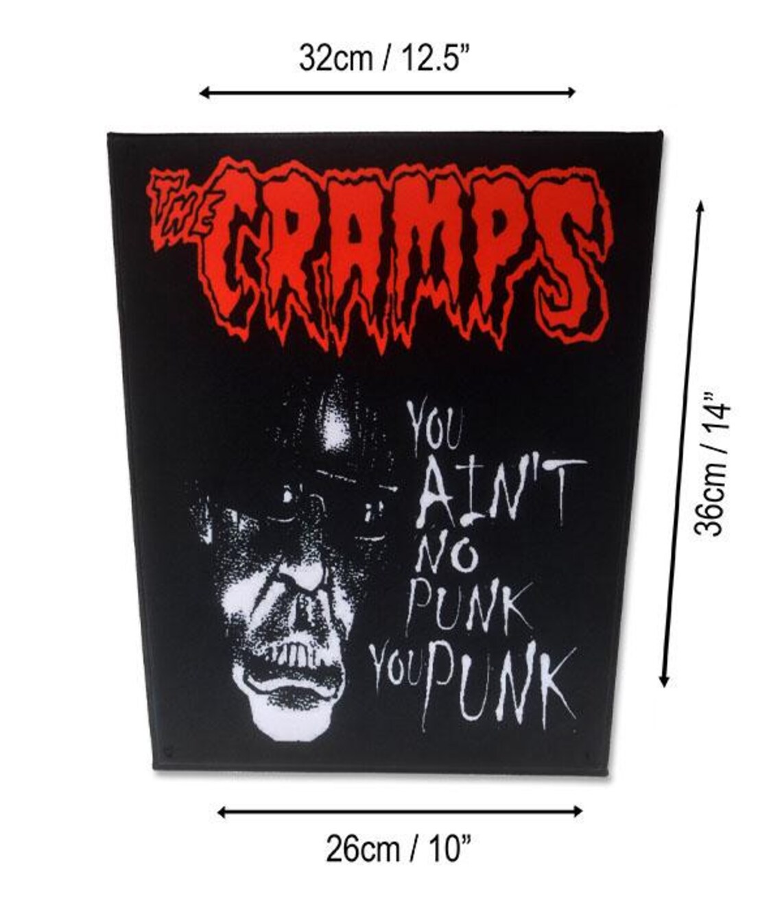 The Cramps You Ain't No Punk Back Patch - Horror Punk Jacket Patch ...