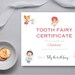 Tooth Fairy Certificate, Lost Tooth Certificate, First Tooth Lost ...