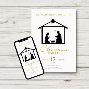 LDS Christmas Party Invitation Christian Christmas Party Invitation ...