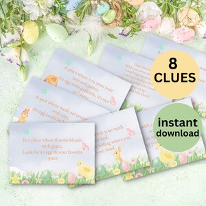 Printable Easter Egg Hunt Kit Includes Certificate and 8 Clue, Easter ...