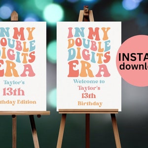 In My Double Digits Party Decor in My Double Digits Era Party Sign ...
