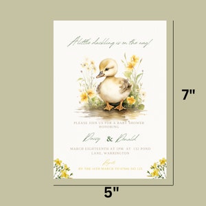 Gender Neutral Spring Baby Shower Invite Duckling Baby Shower ...