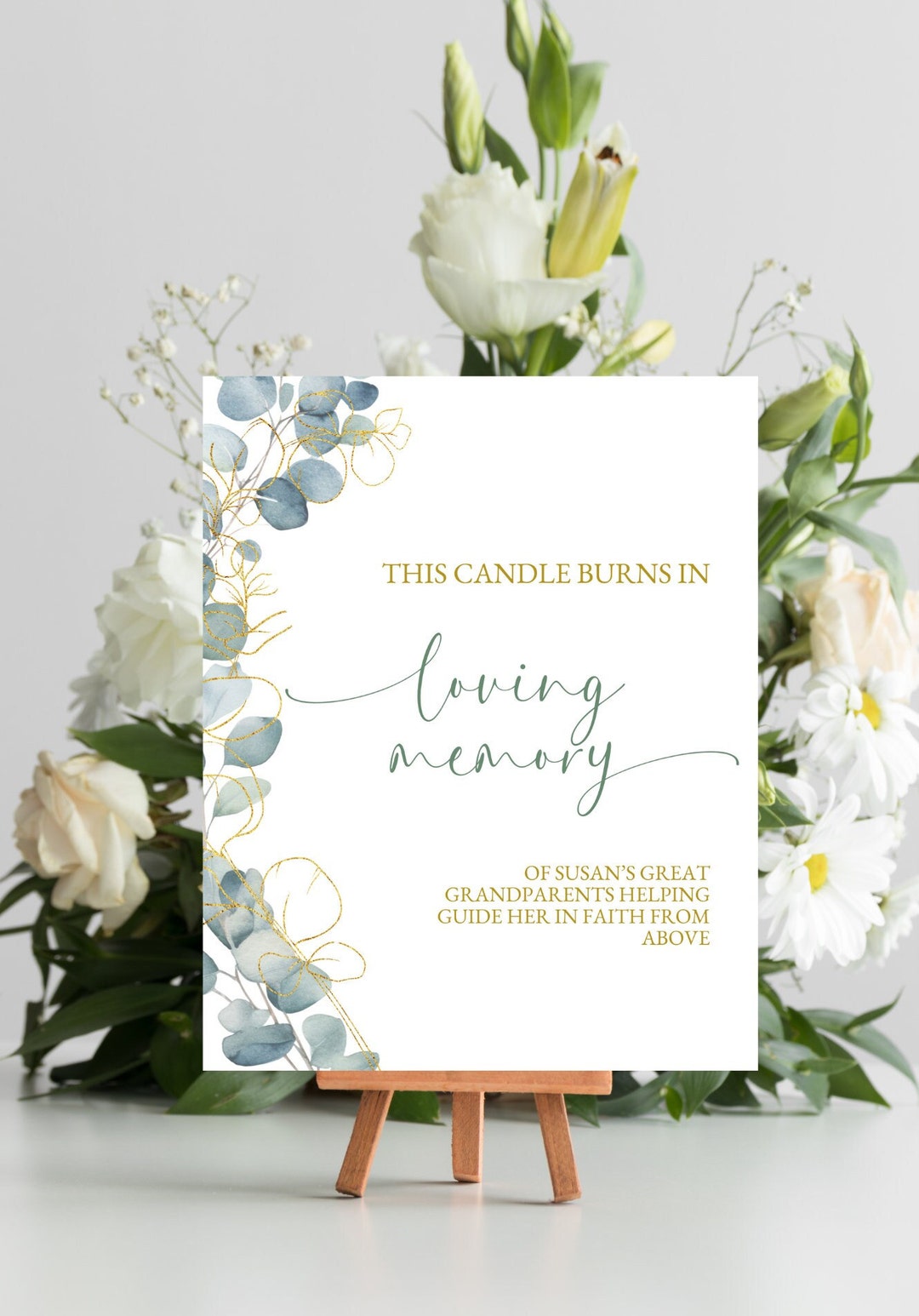 Loving Memory Wedding Sign Greenery Wedding Sign Loving Memory Sign ...