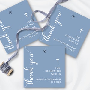 Minimalist Confirmation Bundle, Blue Confirmation Pack, Invite, Sign ...