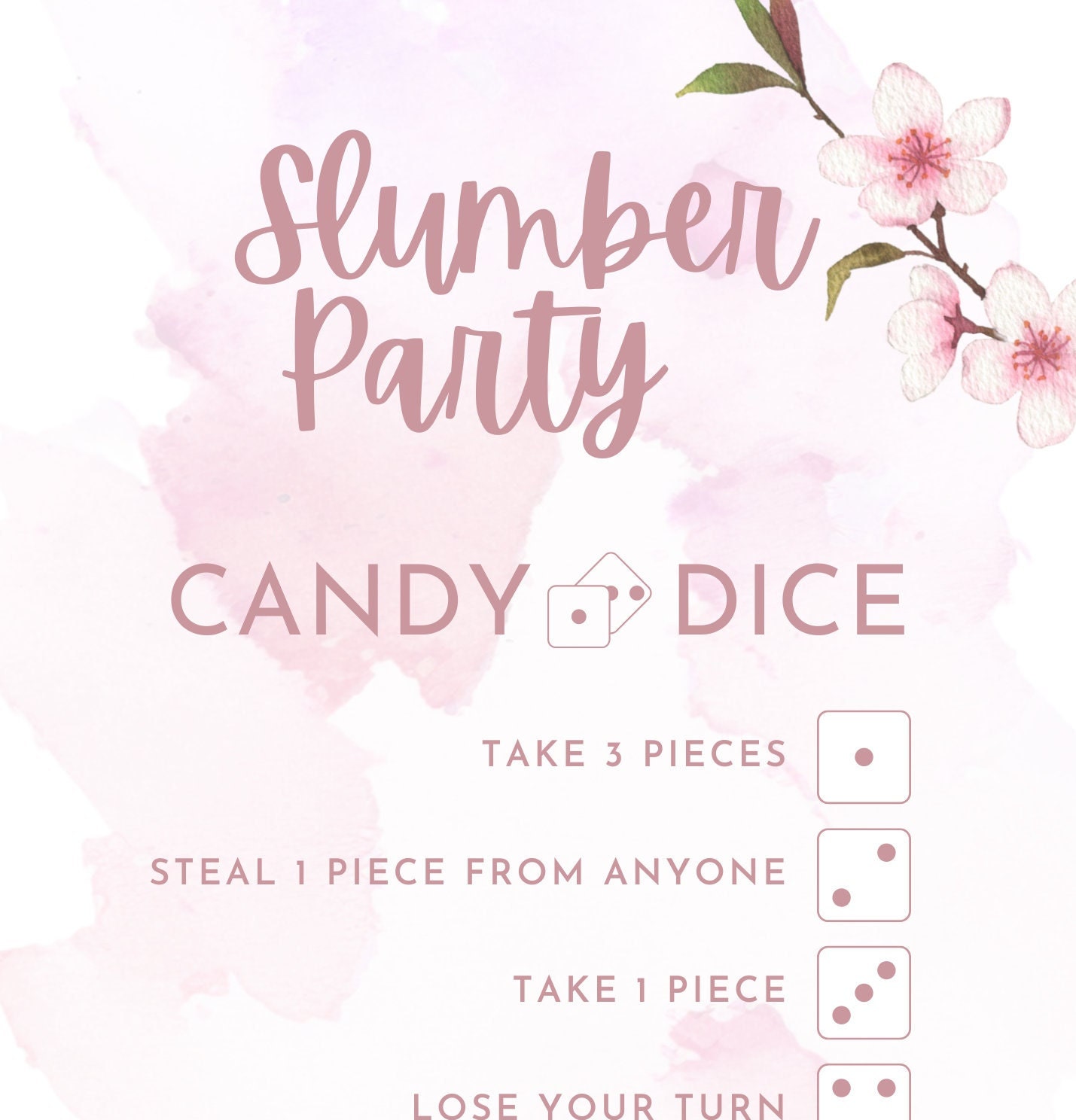Editable Girls Slumber Party Game, Pyjama Party, Sleepover Party ...