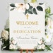 Printable Dedication Welcome Sign Floral Welcome Sign Girls - Etsy