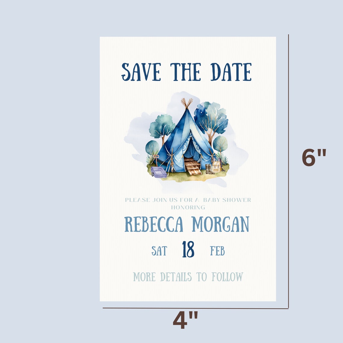 EDITABLE Camping Theme Baby Shower Invite Bridal Shower Save the Date ...