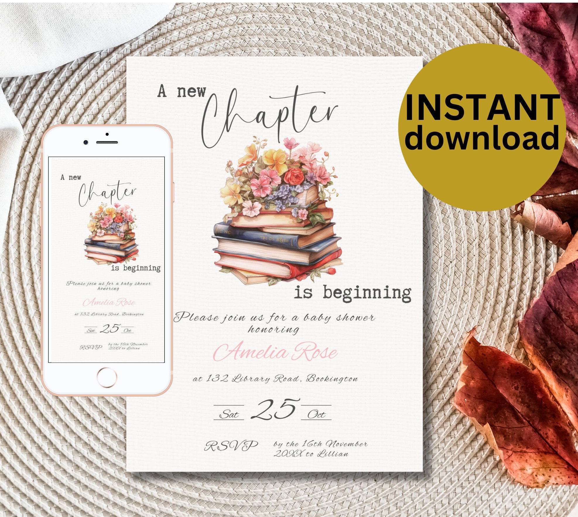 A New Chapter Sign Storybook Baby Shower Welcome Sign Once Upon A Time ...