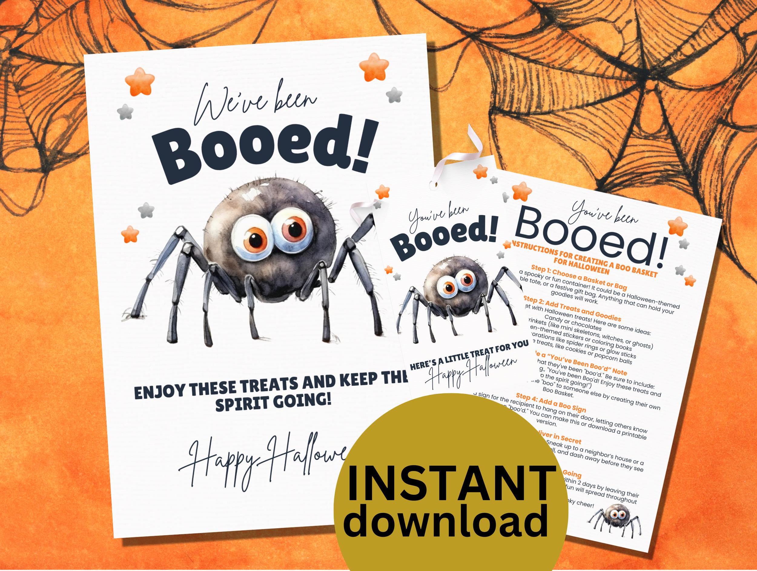 PRINTABLE Youve Been BOOED Cardcustom Boo Basket Kit Editable Halloween ...