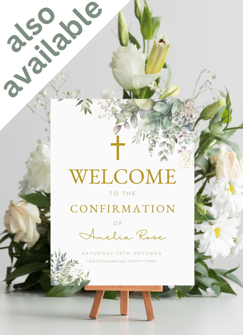 Custom Confirmation Welcome Sign, Printable Welcome Sign, Elegant ...