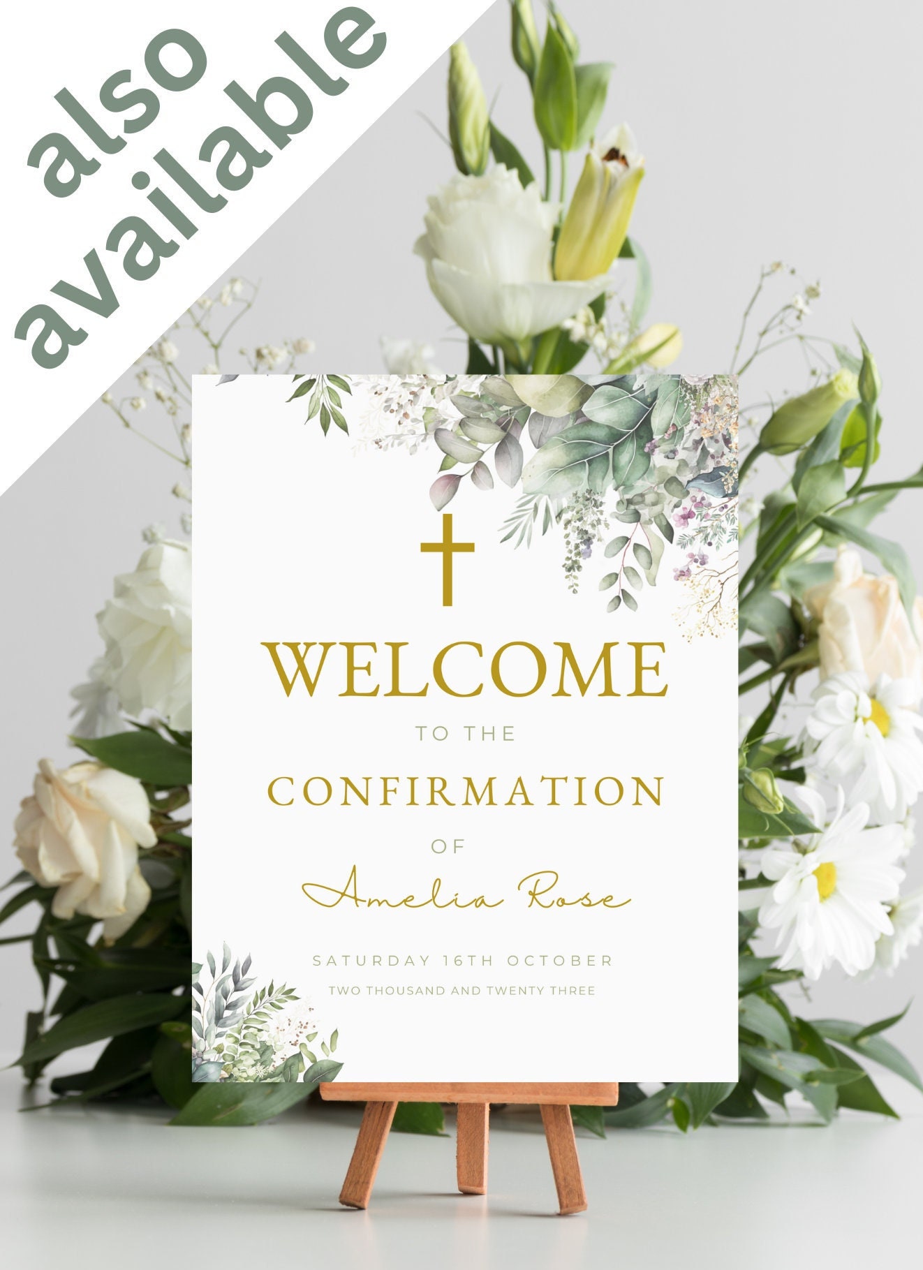 Custom Confirmation Welcome Sign, Printable Welcome Sign, Elegant ...