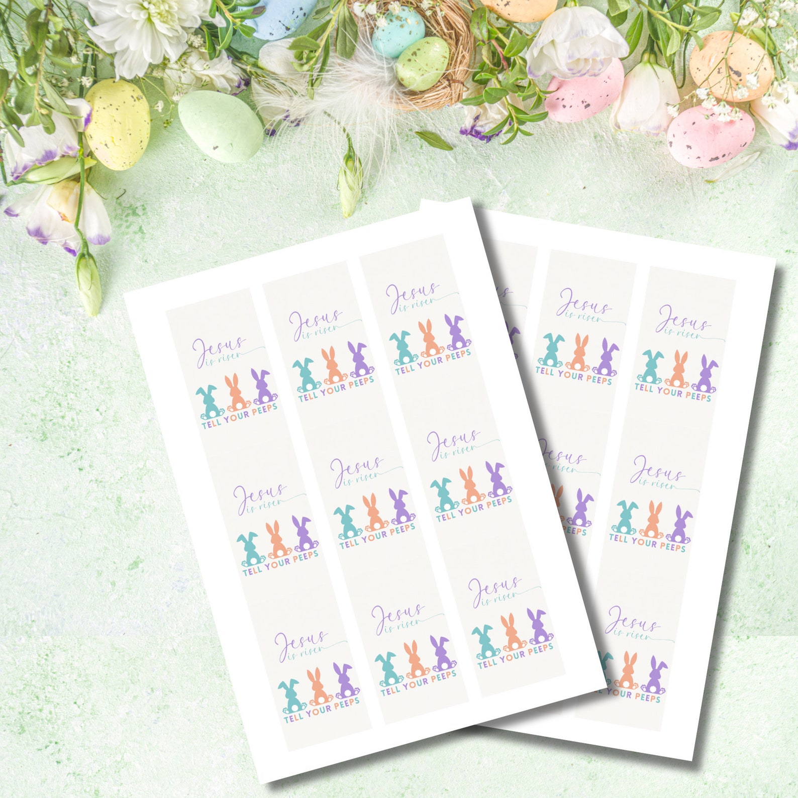 Jesus is Risen Tell Your Peeps Gift Tag Instant Download He is Risen ...