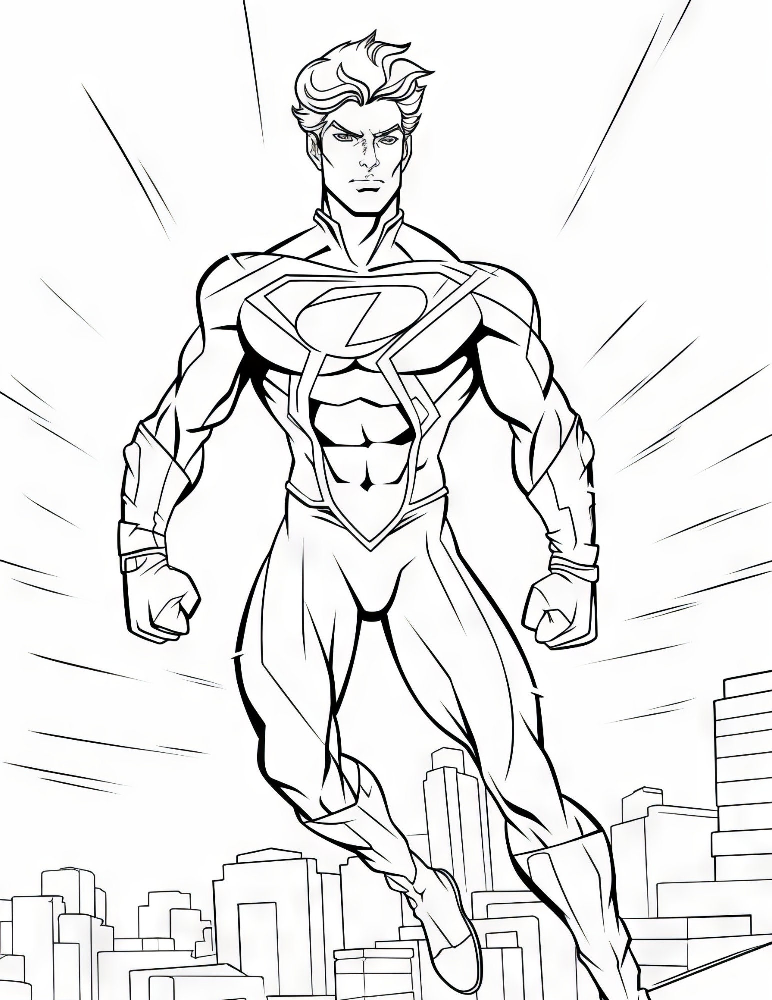 Superhero Coloring Pages, Flying Super Heroes Colouring Activity for ...