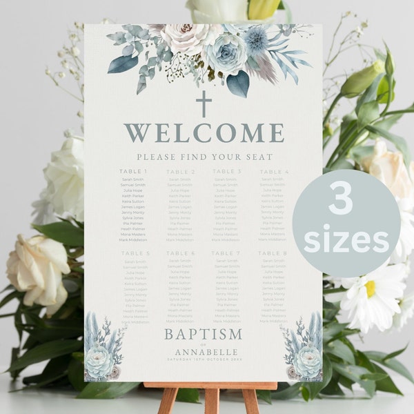 Seating Chart Baptism - Etsy