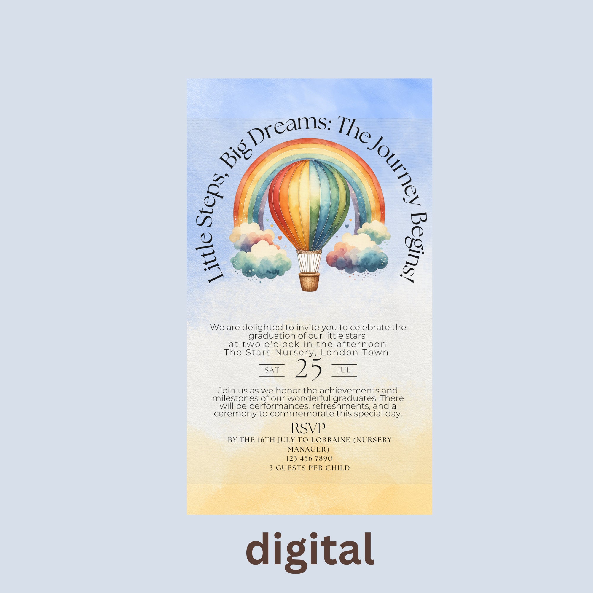 Custom Preschool Graduation Invitations Canva Preschool Graduation ...