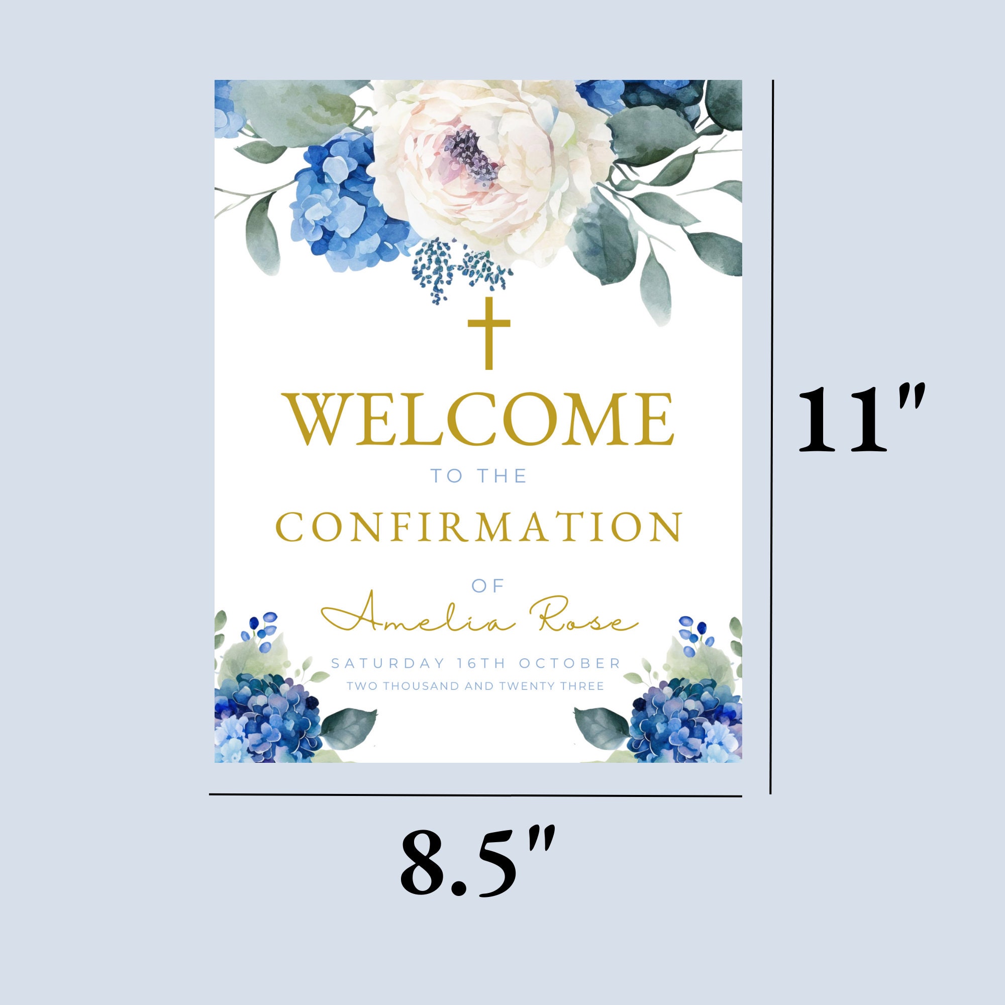 Confirmation Welcome Sign, Rustic Confirmation Party Sign, Religious ...