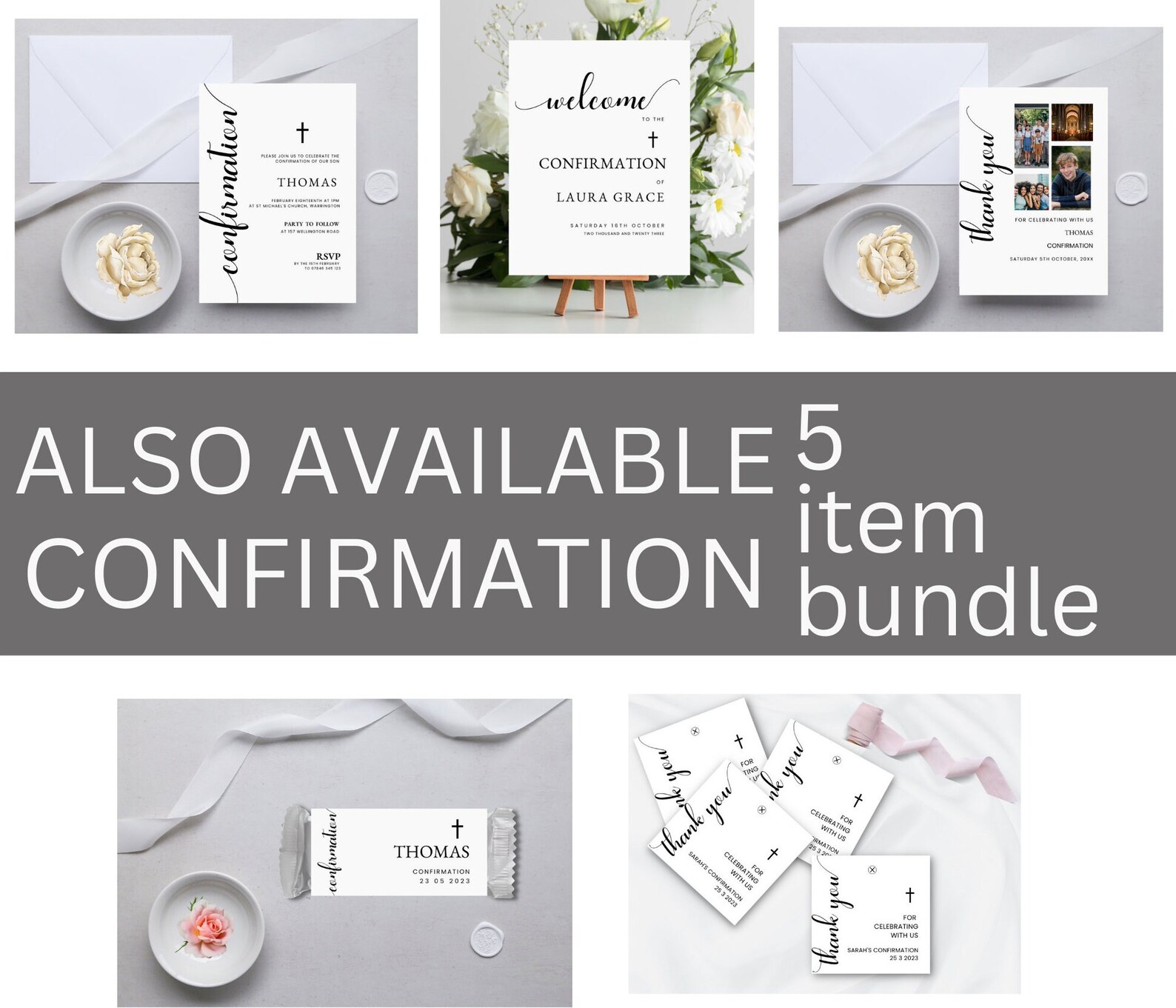 Purple Confirmation Invitation Template, Modern Confirmation Invitation ...