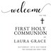 Minimalist First Holy Communion Welcome Sign, Modern 1st Communion Sign ...