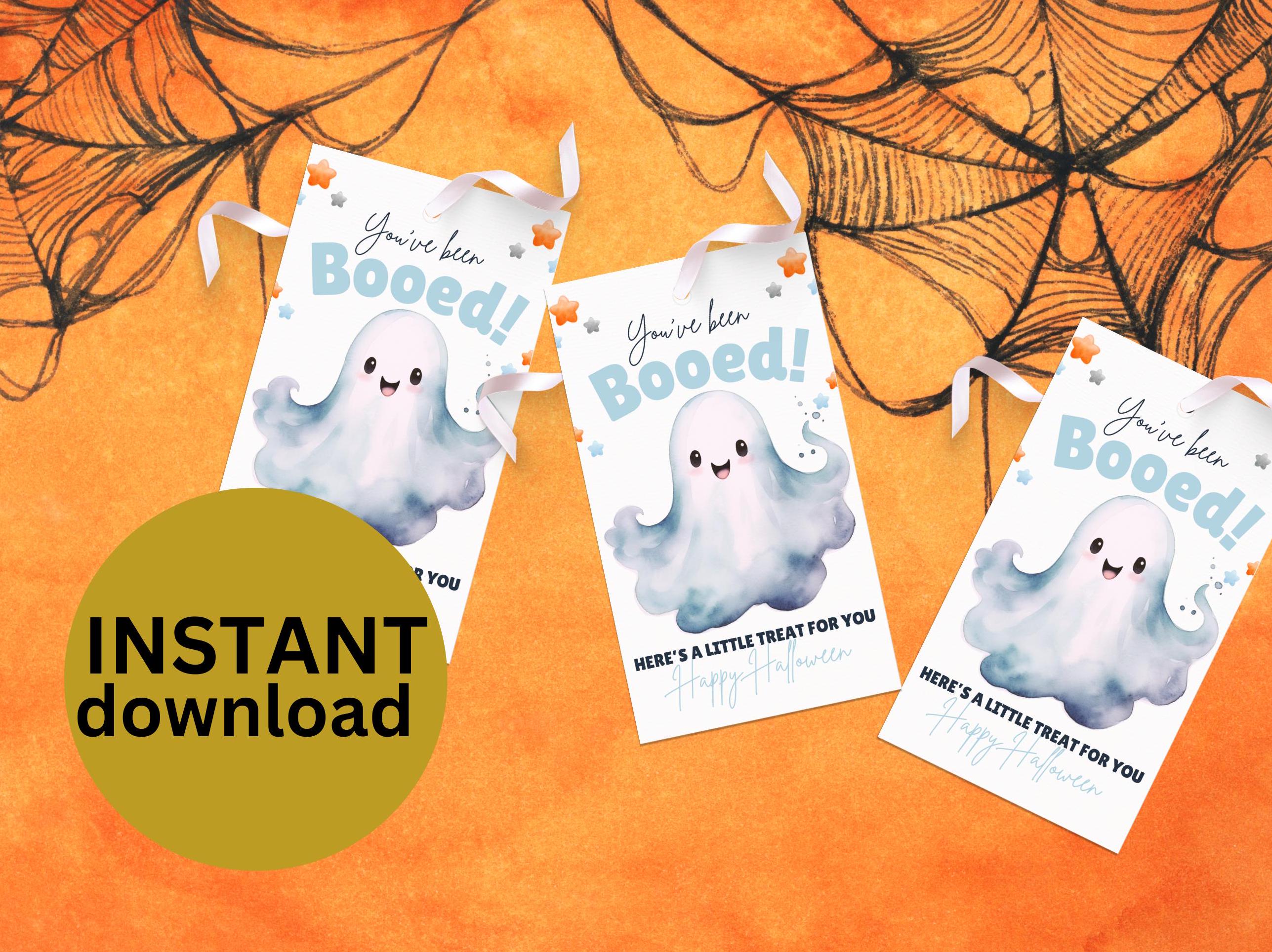 Editable Boo Basket Tags Customizable Ghost Tags Halloween Basket Tag ...