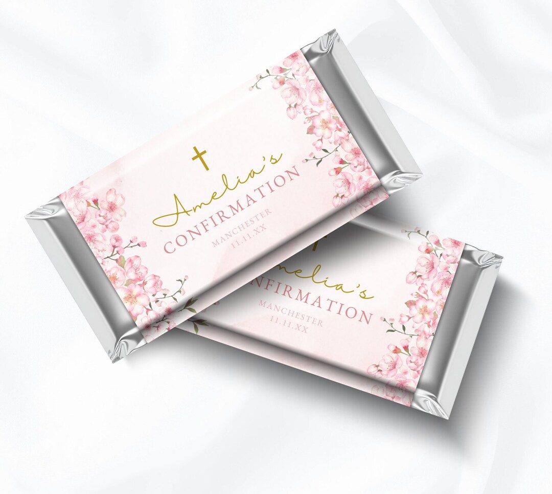 Confirmation Candy Bar Label, Confirmation Party Favor, Girls Party ...