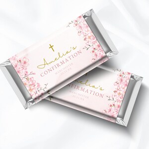 Confirmation Candy Bar Label, Confirmation Party Favor, Girls Party ...