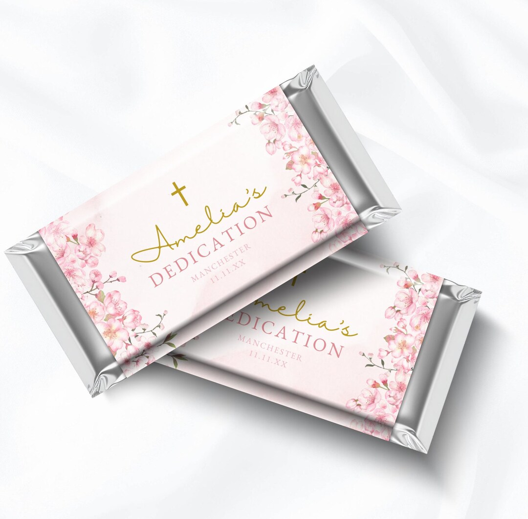 Dedication Candy Bar Label, Dedication Party Favor, Girls Party Favour ...