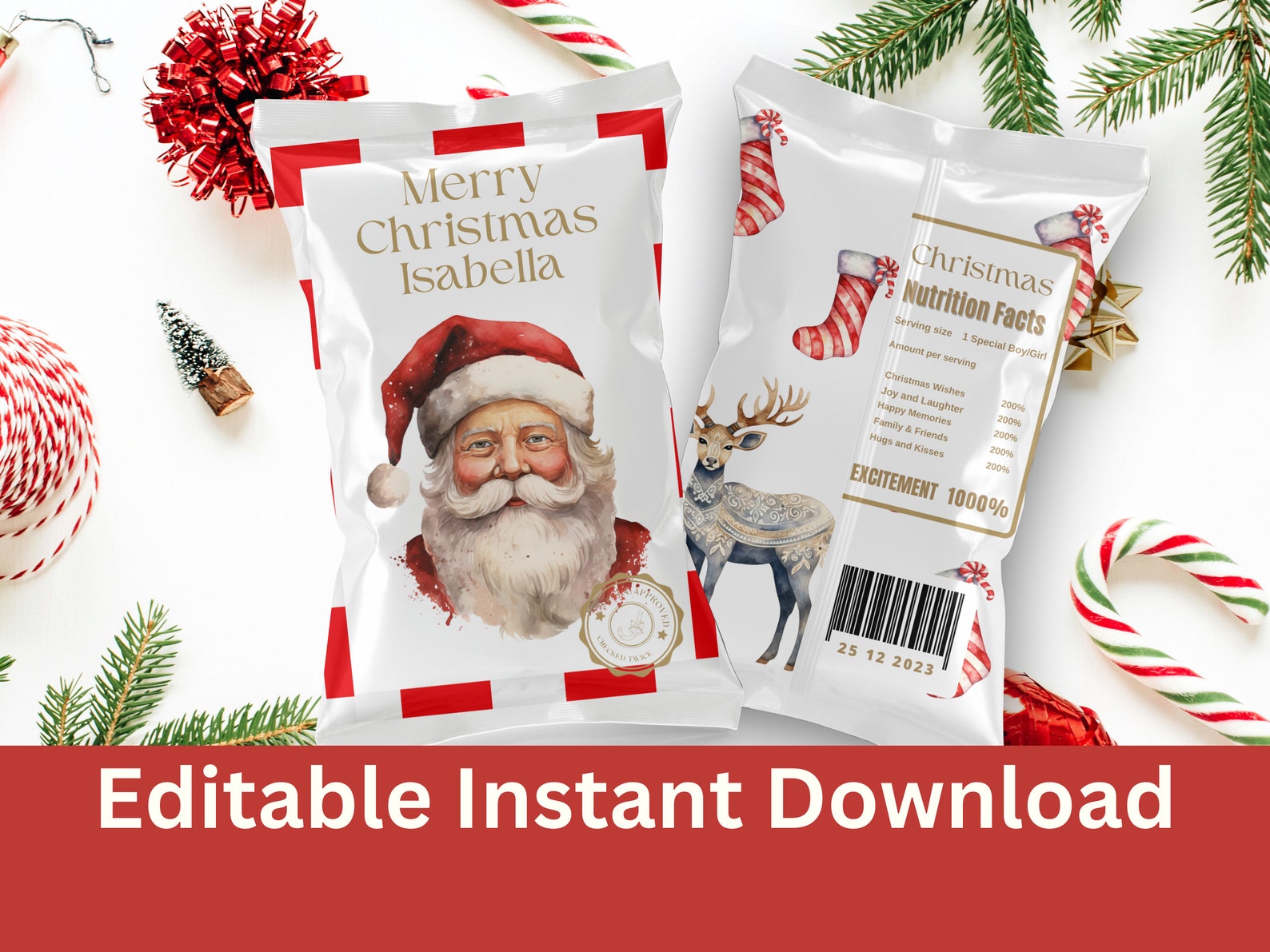Editable Christmas Letter From Santa, Letter From North Pole, Christmas ...