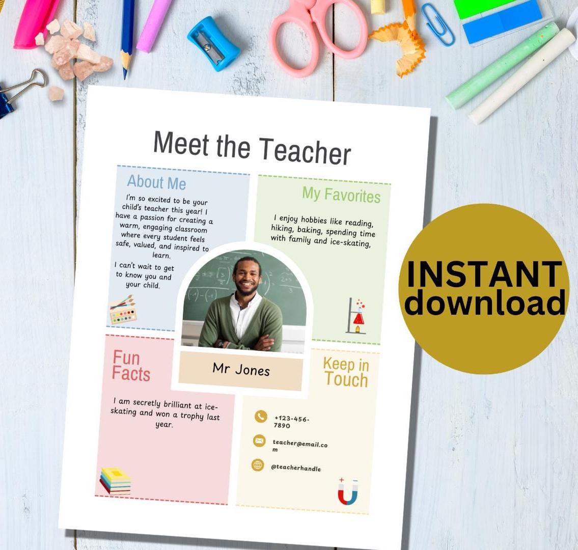 Editable Meet the Teacher Letter Template: Back to School Flyer ...