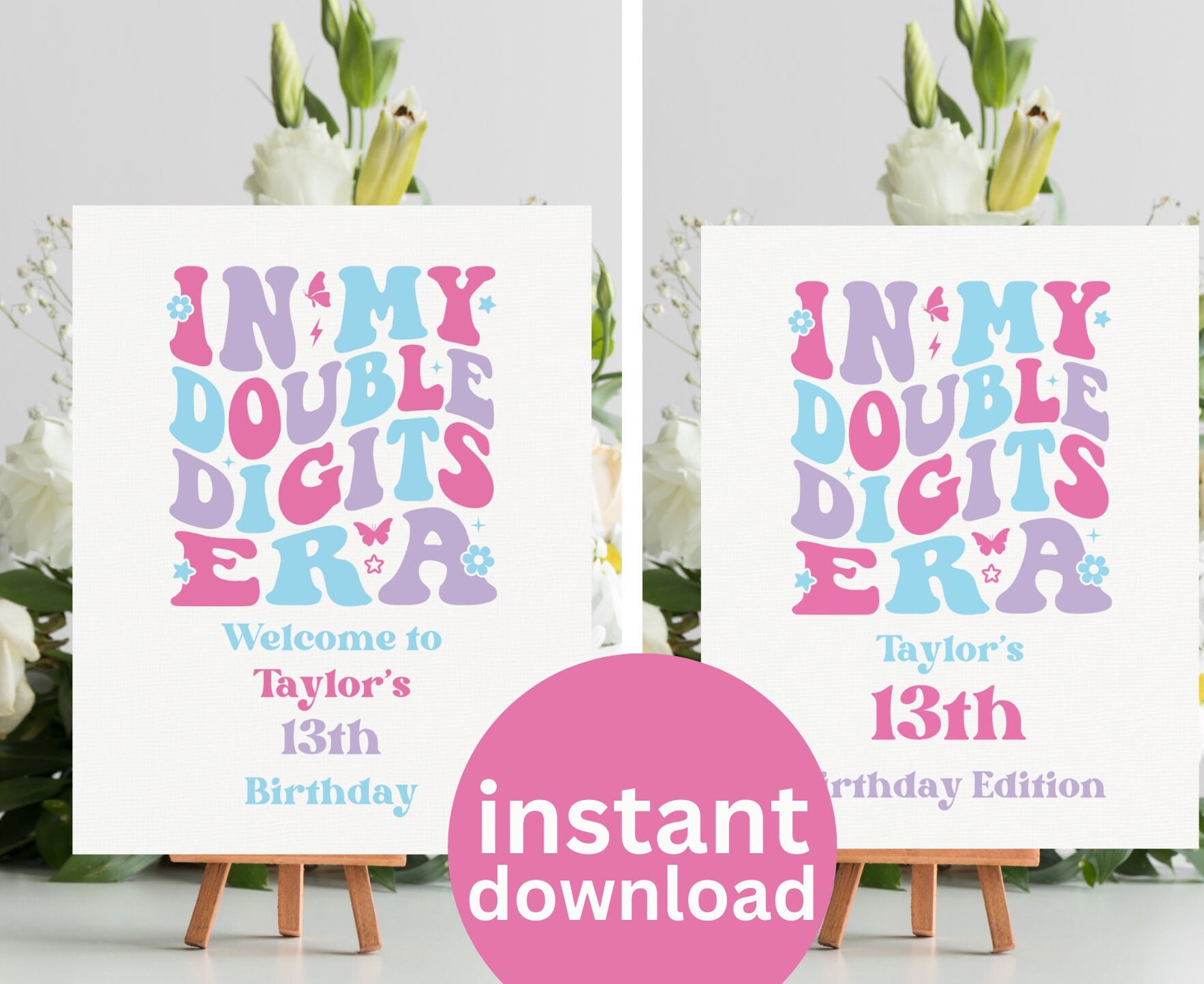 In My Double Digits Era Invitation Editable in My Double Digit Era ...