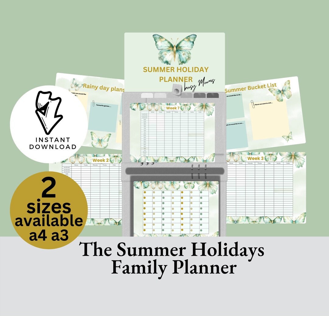 Printable Editable SUMMER Planner Family Summer Checklist Summer ...