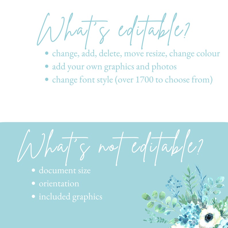 Teal Green Floral Printable Christening Save the Date - Etsy