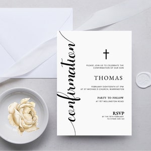 Minimalist Confirmation Welcome Sign, Modern Confirmation Sign, Boy ...