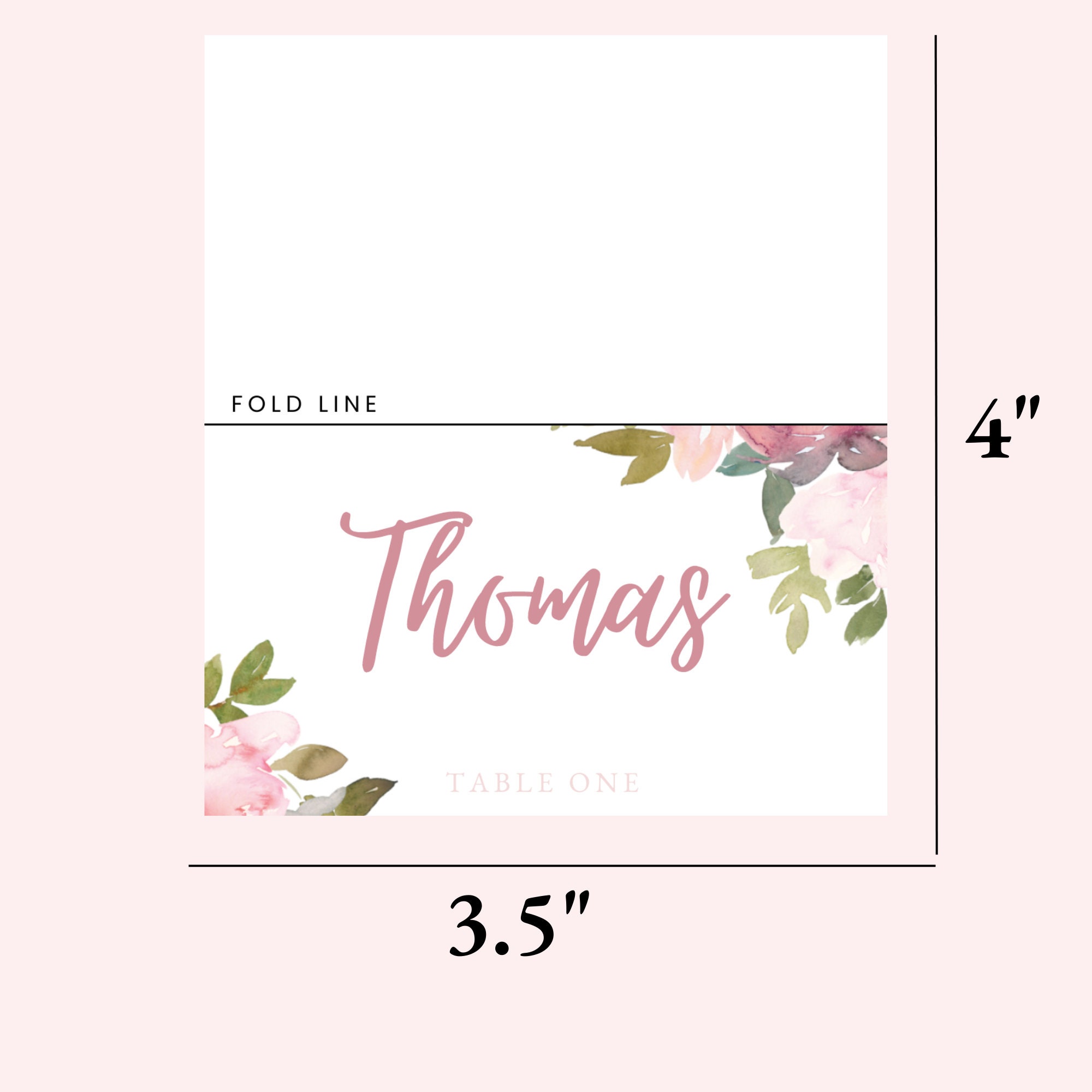 Canva Seating Chart Kit, Printable Blush Pink Floral Confirmation Seat ...