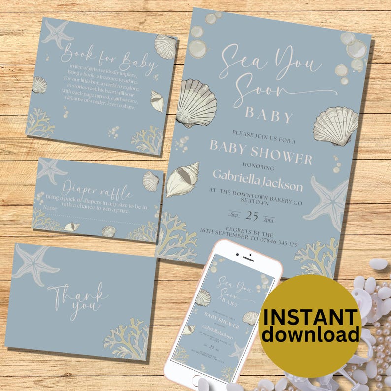 Digital Mahjong Baby Shower Invitation Printable Baby Shower Invite ...