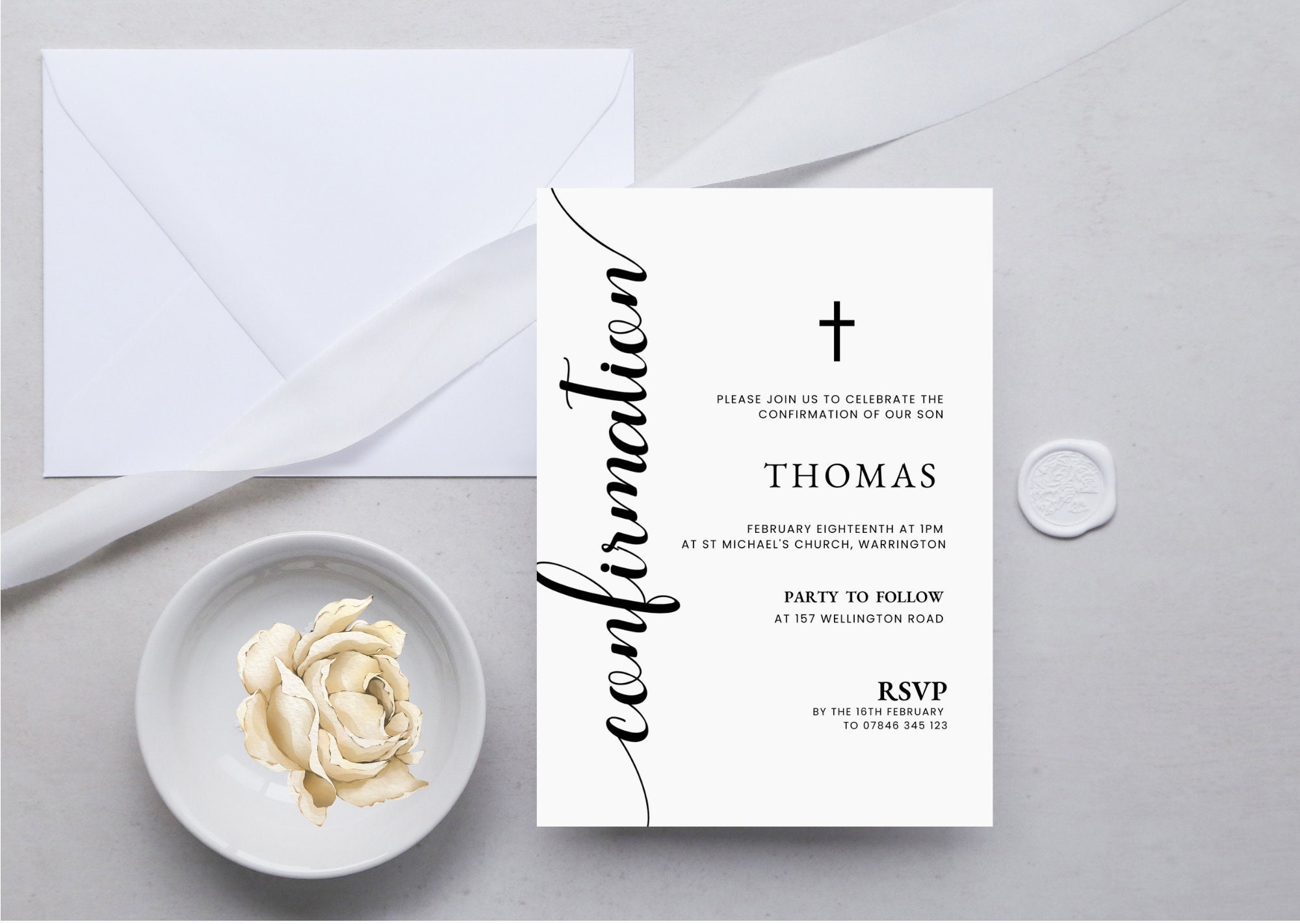 Minimalist Printable Confirmation Bundle, Confirmation Pack, Invite ...