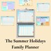 Summer Holiday Planner, School Holiday Planner, Family Calendar, 6 Week ...