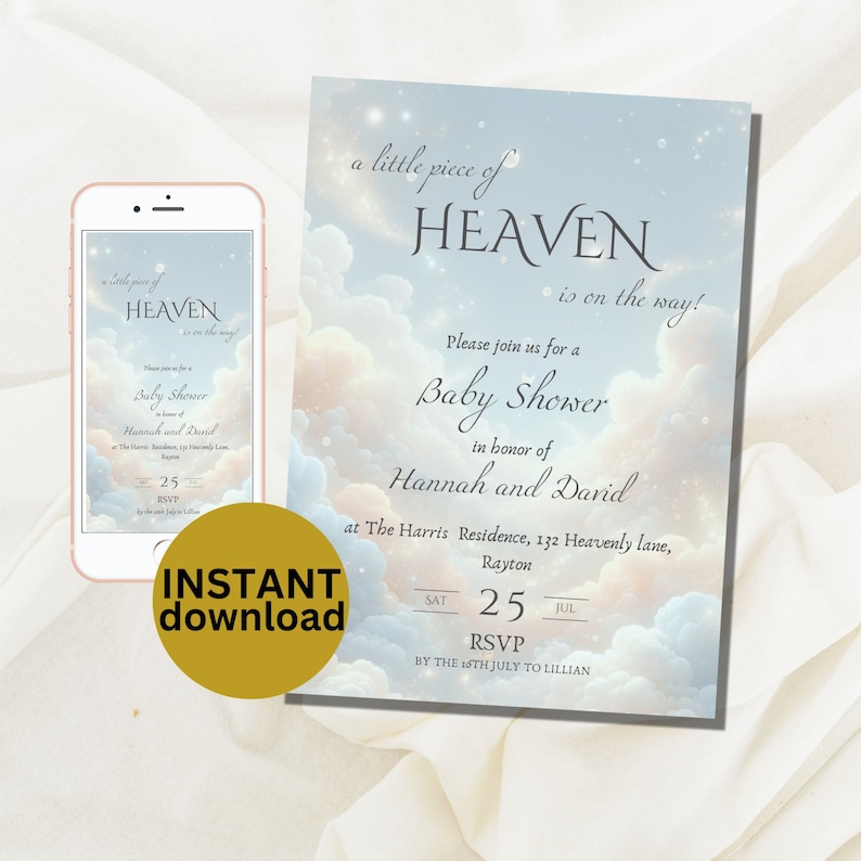 Digital Mahjong Baby Shower Invitation Printable Baby Shower Invite ...
