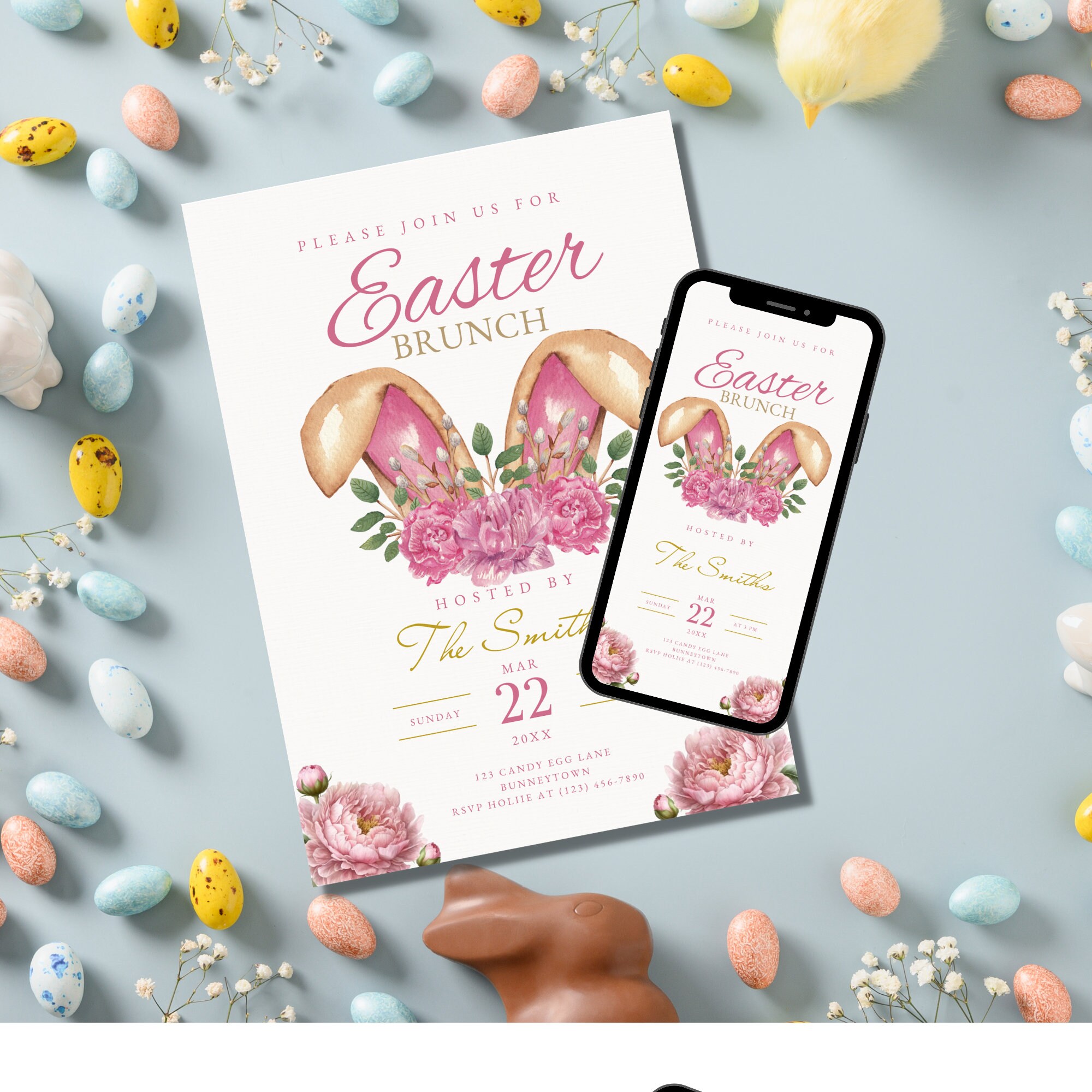 Easter Menu Canva Easter Menu Restaurant Self-editable and Printable ...
