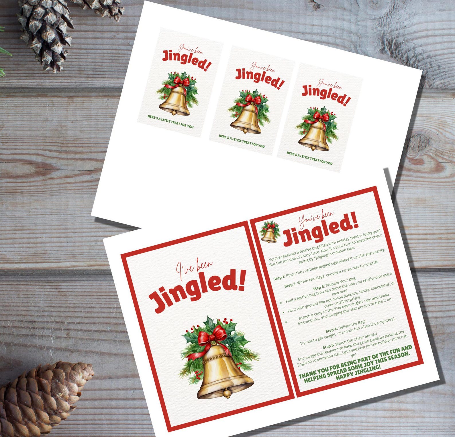 We've Been Jingled Editable Template Christmas Game Printable Holiday ...