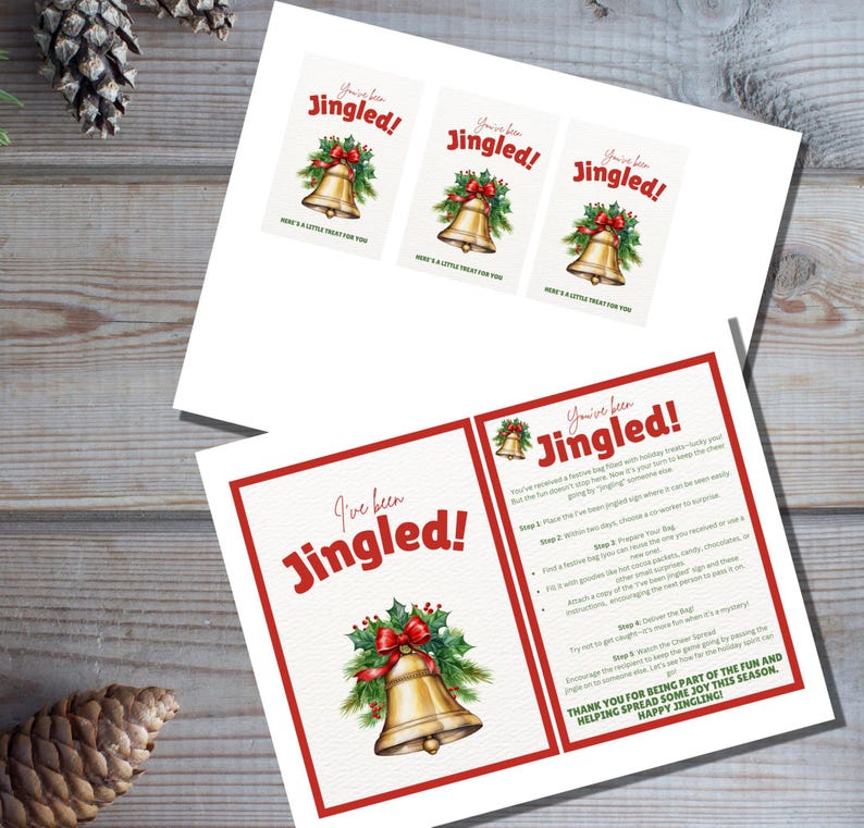 We've Been Jingled Editable Template Christmas Game Printable Holiday ...
