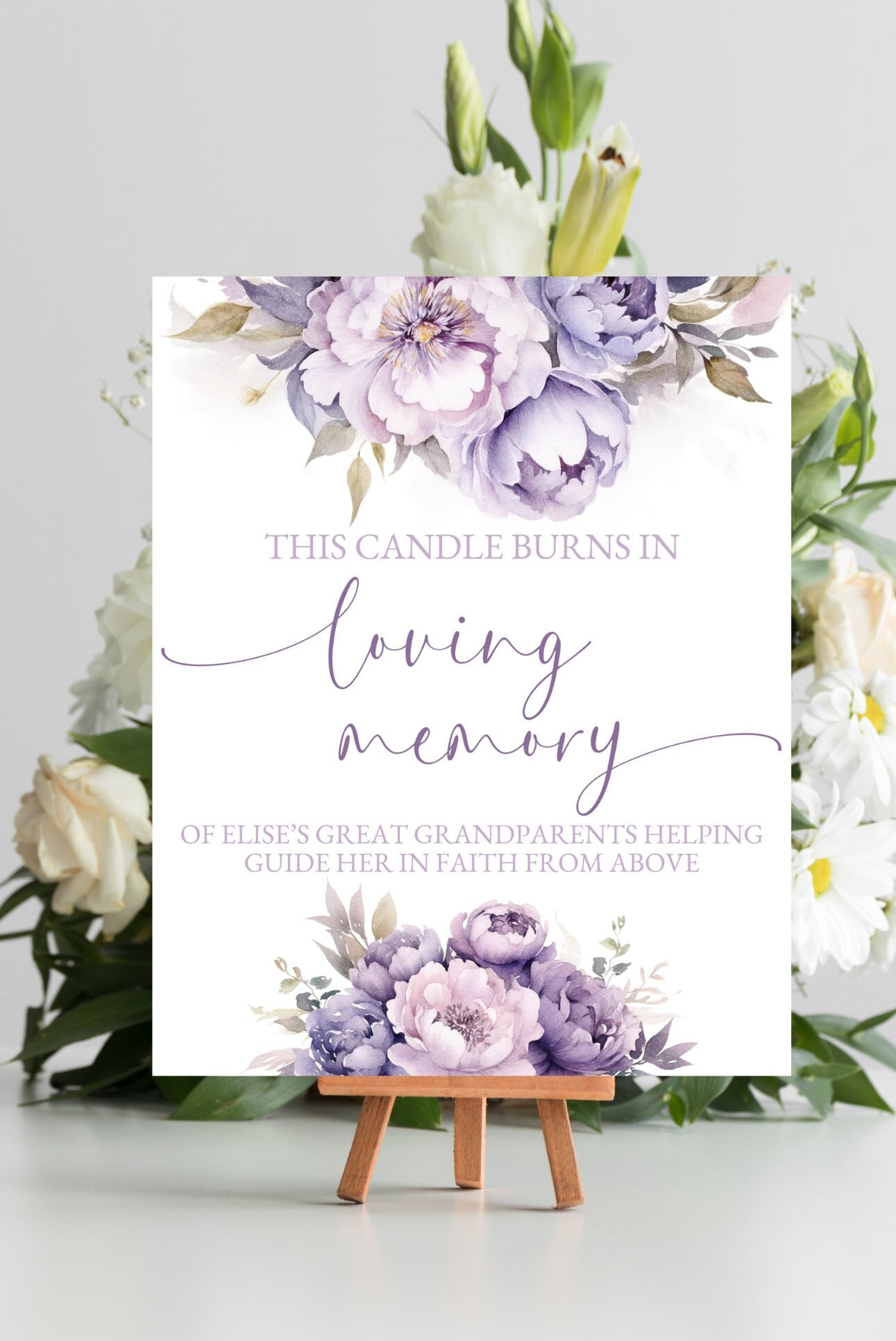 Floral Wedding Signs Printable Memorial Sign Memorial Table Sign in ...