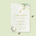 Editable Confirmation Invite Green and Gold Confirmation Invite Floral ...