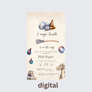 Wizard Baby Shower Magic Bundle Baby Shower Instant Download Wizard ...