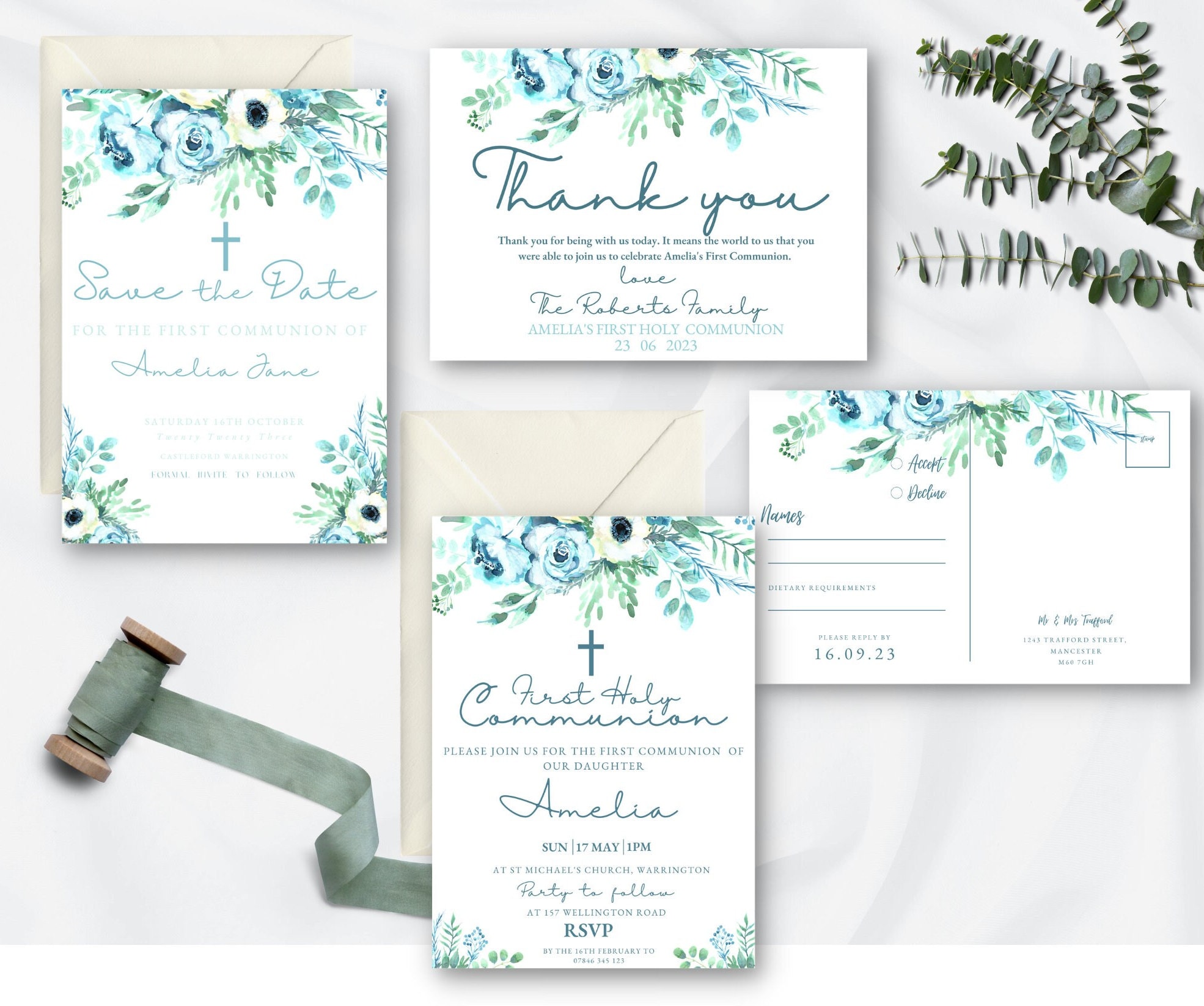 First Communion Invitations With Shamrocks Save The Date First Holy