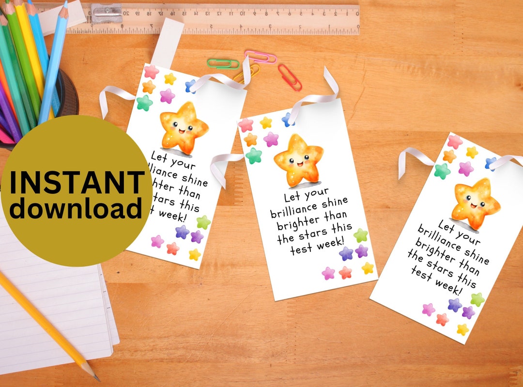 Testing Tags Test Taking Motivation Teacher Gift Snack Tag Student ...