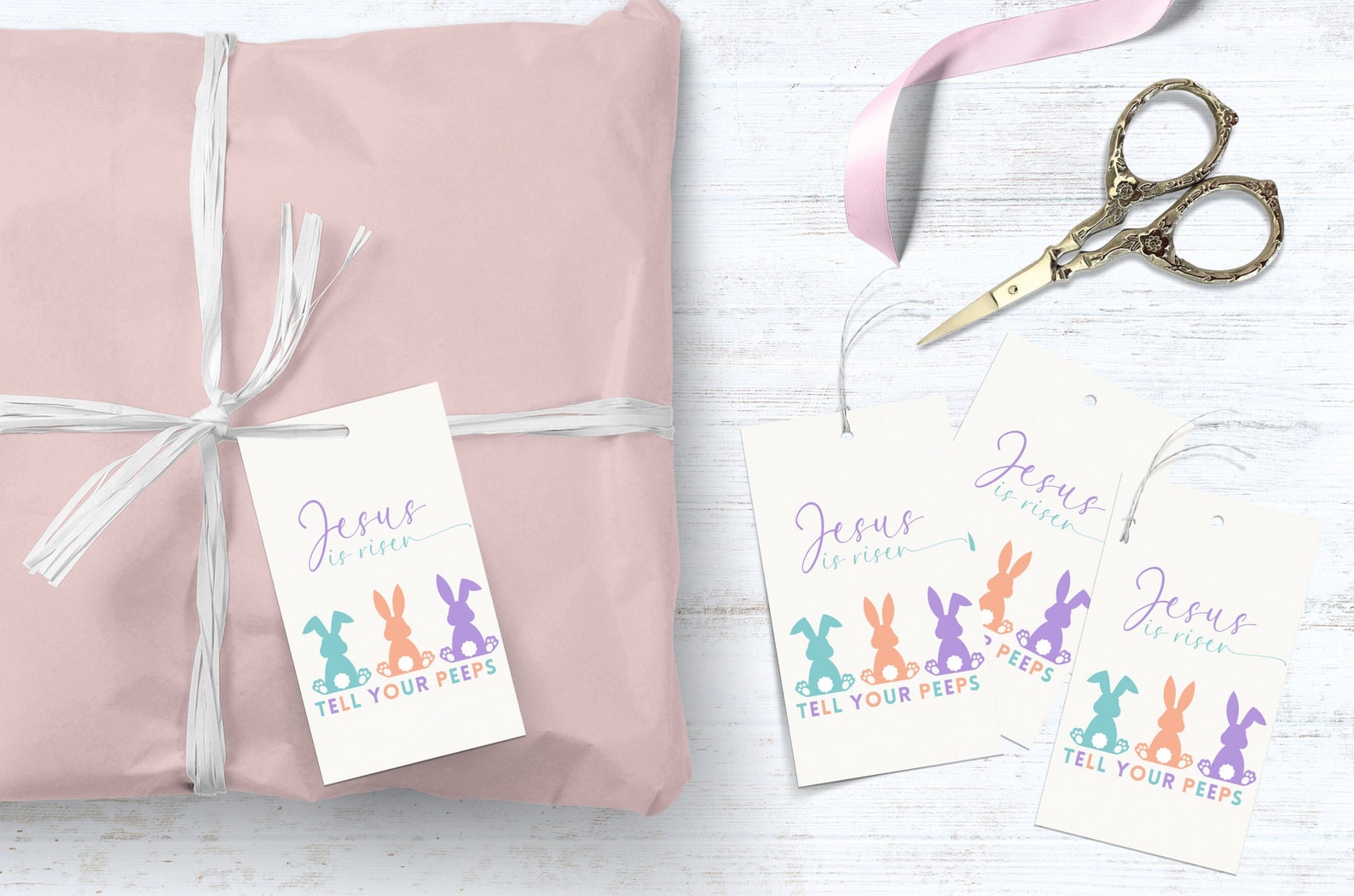 Jesus is Risen Tell Your Peeps Gift Tag Instant Download He is Risen ...