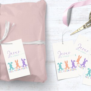 Jesus is Risen Tell Your Peeps Gift Tag Instant Download He is Risen ...